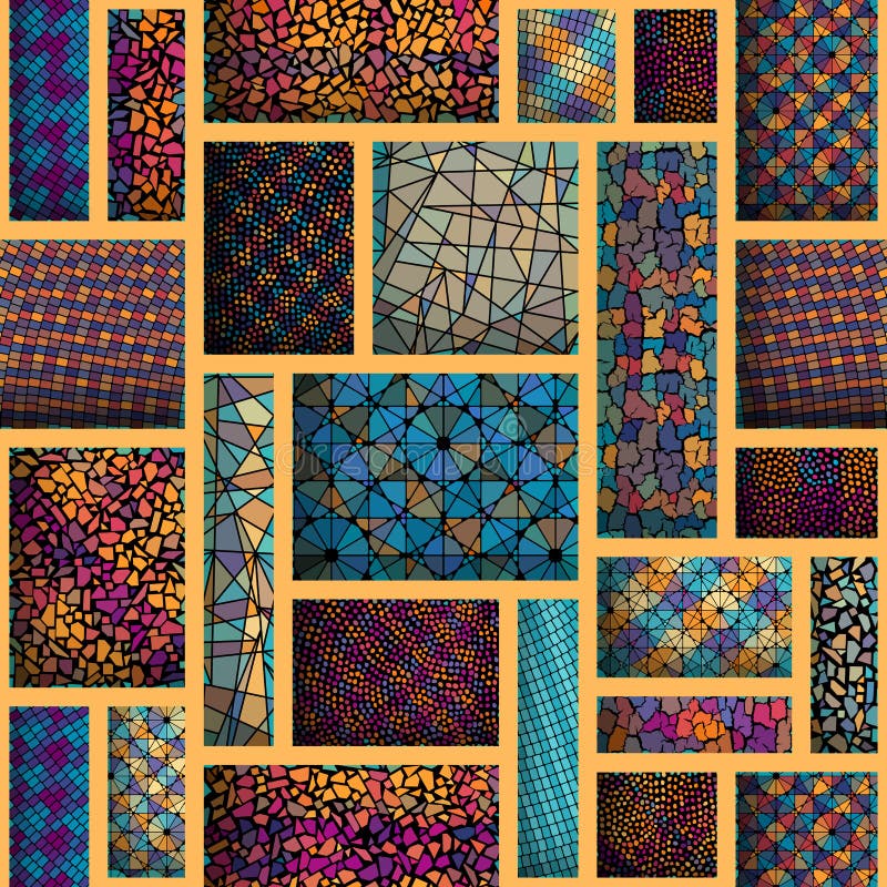 Seamless Mosaic Art Pattern. Vector Image. Vector Image. Stock Vector ...