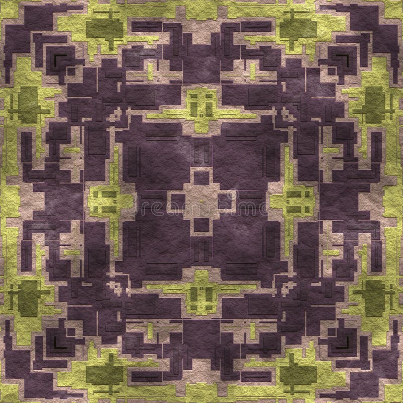 Seamless Mosaic Concrete Pavement Stock Illustration - Illustration of ...