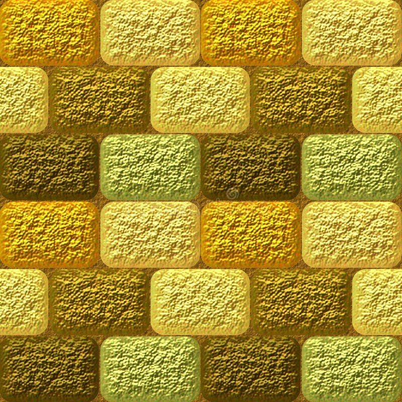 Seamless Mosaic 3d Pattern of Coarse Rounded Rectangles Stock ...