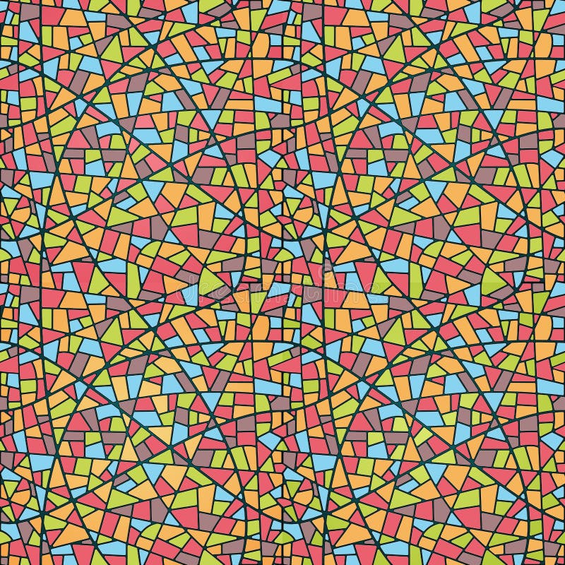 Seamless Mosaic Tile Pattern Vector Stock Vector Illustration Of