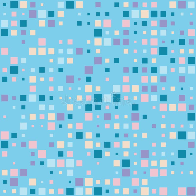 Seamless Mosaic Pattern with Simple Flowers. Endless Floral Background ...