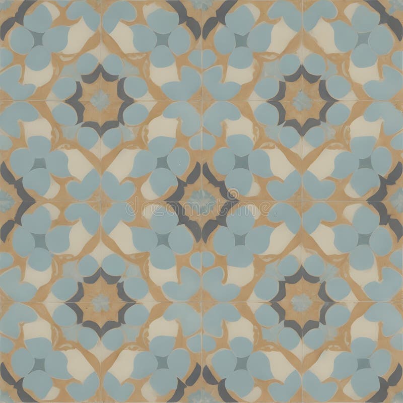 Seamless Mosaic of Portuguese Tile Pattern Design Generated by Ai Stock ...