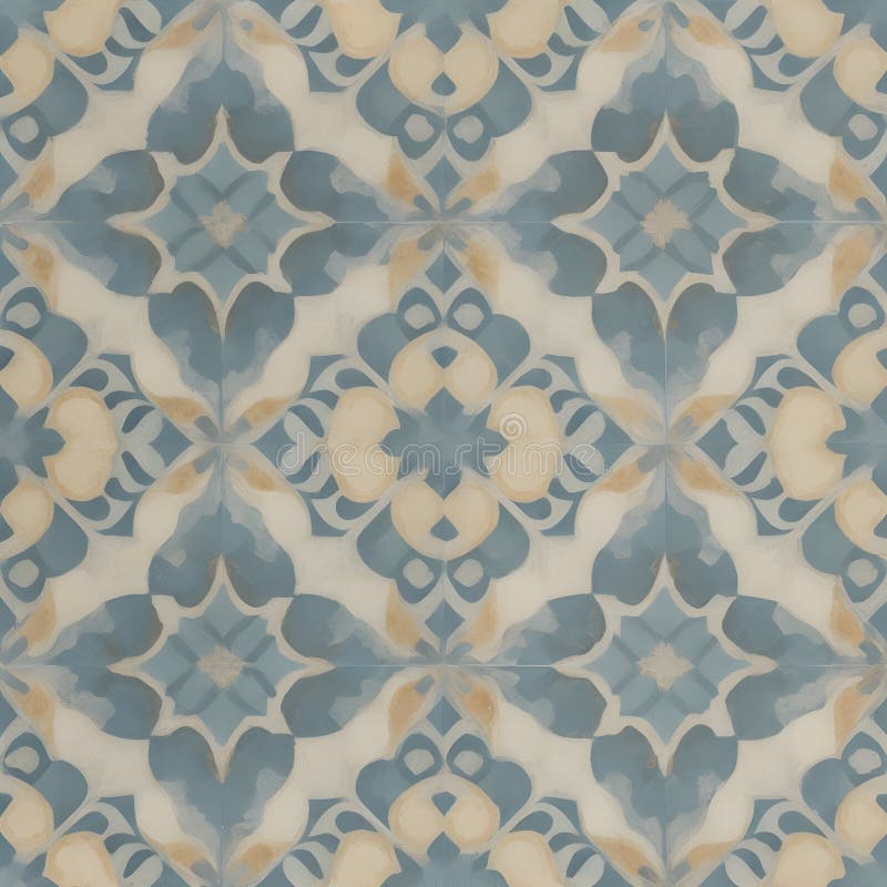 Seamless Mosaic of Portuguese Tile Pattern Design Generated by Ai Stock ...