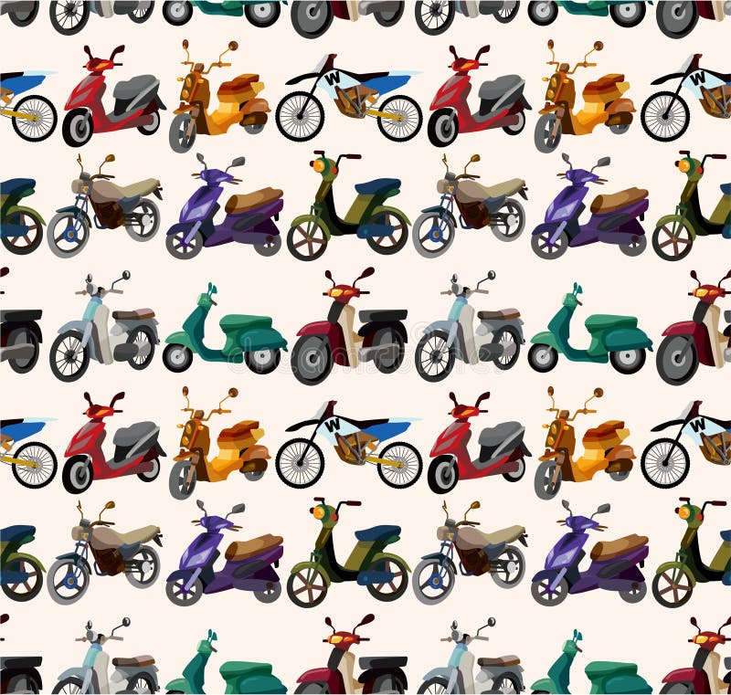 Seamless bike pattern stock vector. Illustration of vector - 32651099