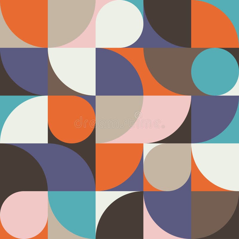Seamless Mottled Abstract Geometric Print. Vector Multi Colored ...