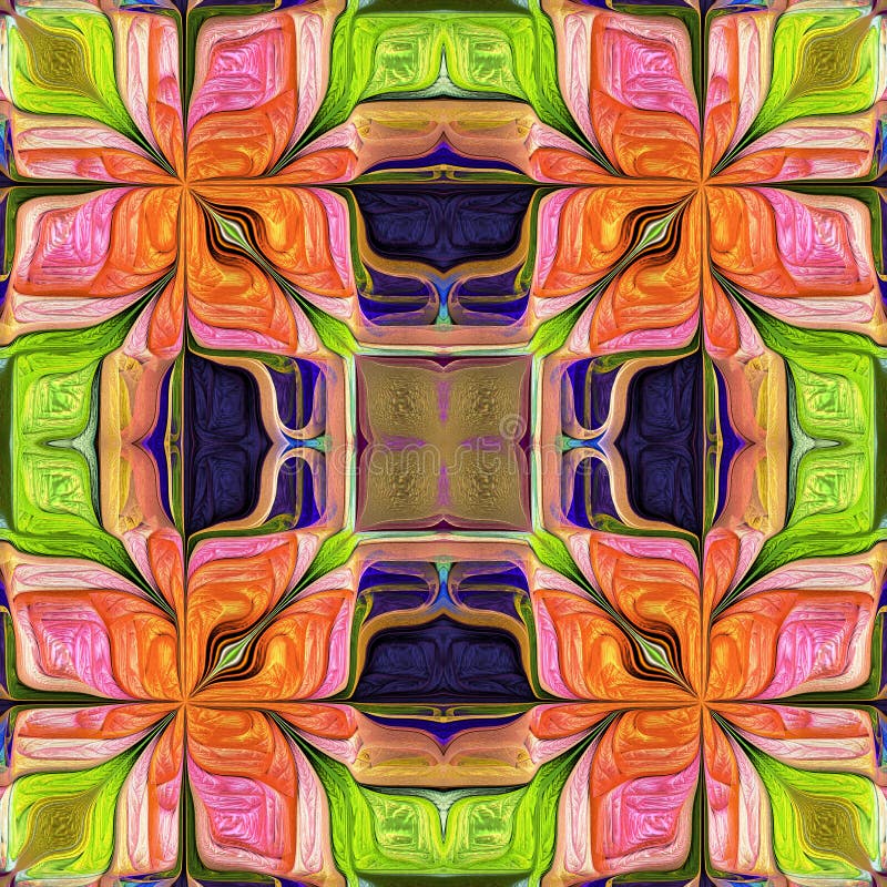 Seamless Multicolored Pattern from Stylized Flower. You Can Use it for ...