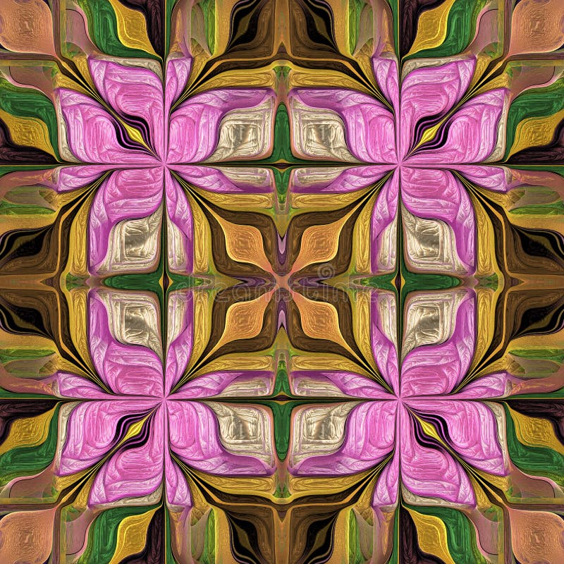 Seamless Multicolored Pattern from Stylized Flower. You Can Use it for ...