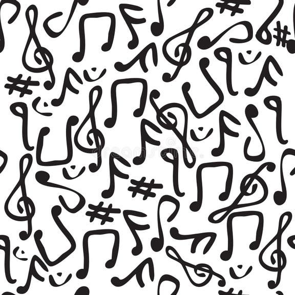 Seamless Music Note Tile stock vector. Illustration of clef - 15073749