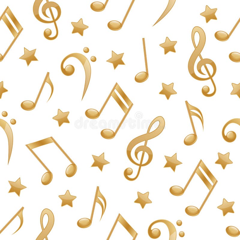 Seamless music notes. stock vector. Illustration of pattern - 14264489