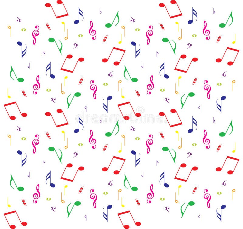Music Doodles Groovy Seamless Pattern Background Stock Vector ...