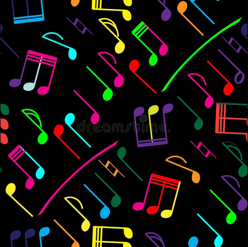 Seamless music pattern stock vector. Illustration of script - 23319390