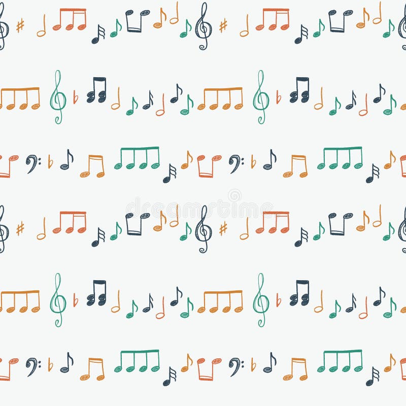 Seamless music texture stock vector. Illustration of bedsheets - 130188966