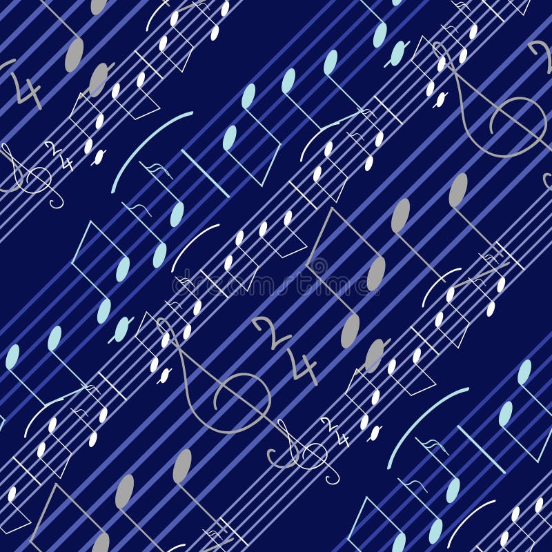 Seamless musical pattern stock vector. Illustration of sheet - 11531285