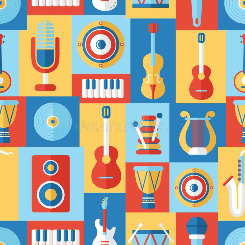 Seamless Musical Symbols and Marks Seamless Background with Musical ...