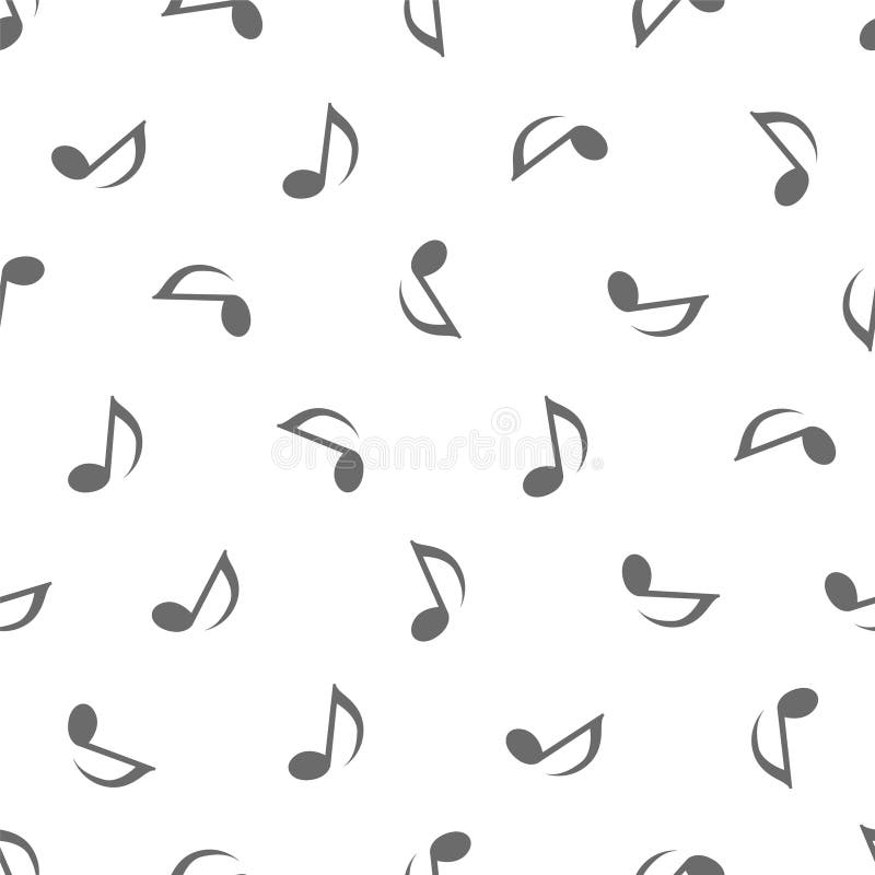 Seamless Musical Pattern - Quaver Notes Stock Vector - Illustration of ...