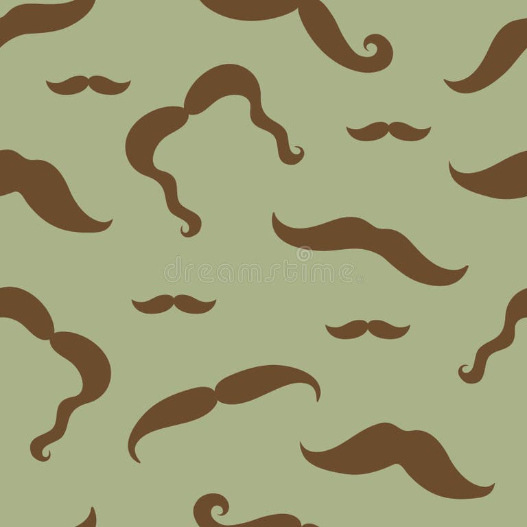 Fashioned Mustache Seamless Pattern Stock Illustrations – 247 Fashioned ...