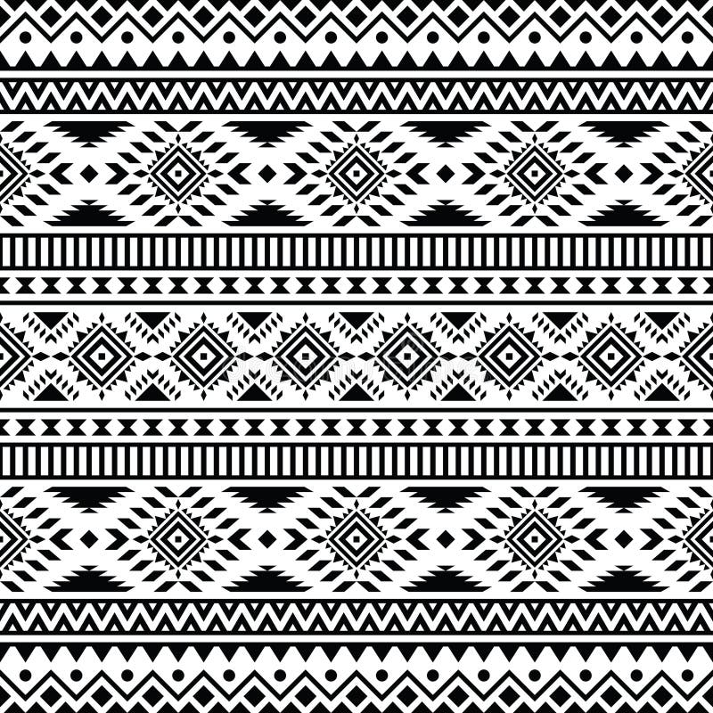 Aztec And Navajo Tribal Geometric Background In Vector Style Ethnic