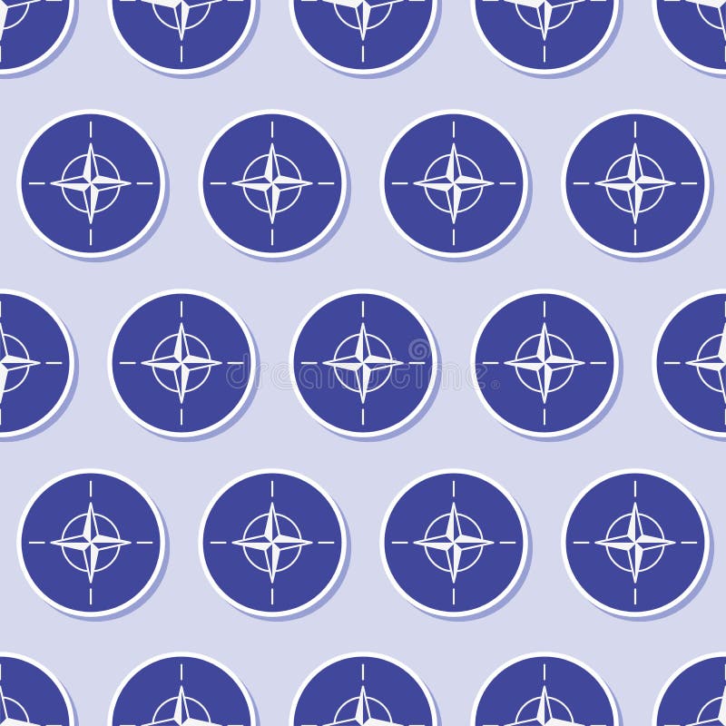Seamless NATO Logo in Circle Sticker Pattern Stock Vector ...