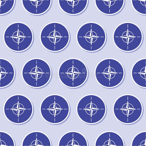 Seamless NATO Logo in Circle Sticker Pattern Stock Vector ...