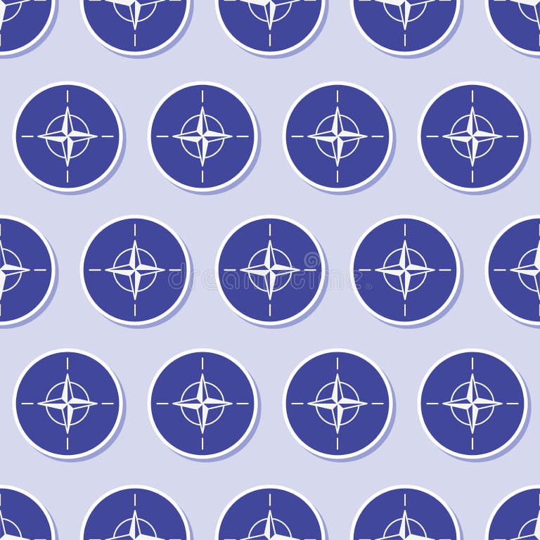 Seamless NATO Logo in Circle Sticker Pattern Stock Vector ...