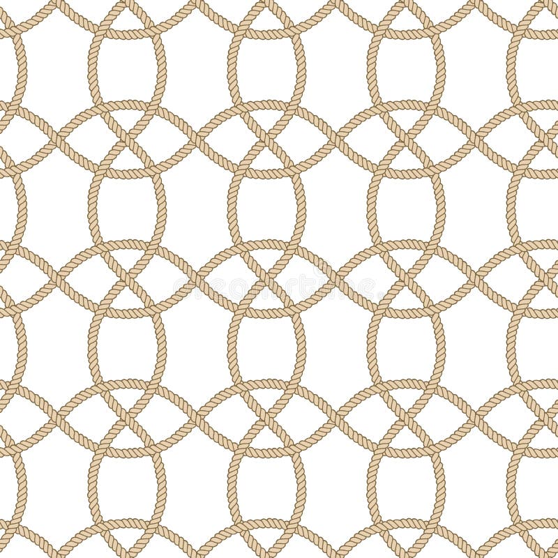 Seamless Nautical Rope Pattern - Figure 8 Knots Stock Vector ...