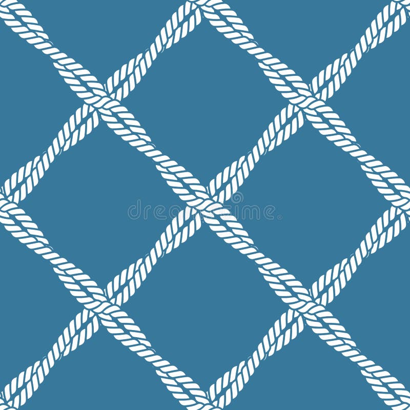 Seamless Nautical Rope Pattern Stock Illustration - Illustration of ...