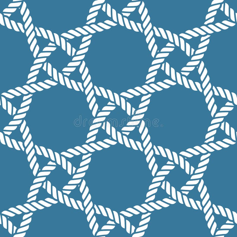 Seamless Nautical Rope Pattern Stock Illustration - Illustration of ...