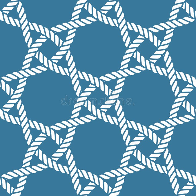 Seamless Nautical Rope Pattern Stock Illustration - Illustration of ...