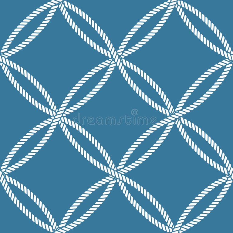 Seamless Nautical Rope Pattern Stock Illustration - Illustration of ...