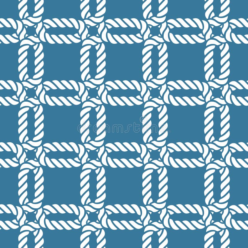 Seamless Nautical Rope Pattern Stock Vector - Illustration of shape ...