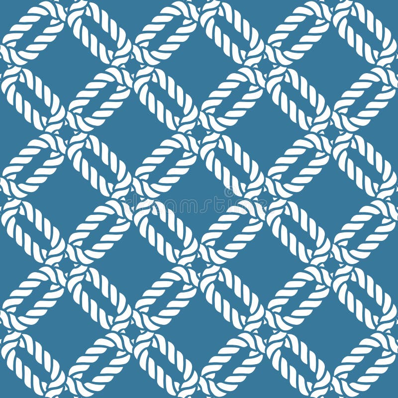 Seamless Nautical Rope Pattern Stock Vector - Illustration of twisted ...
