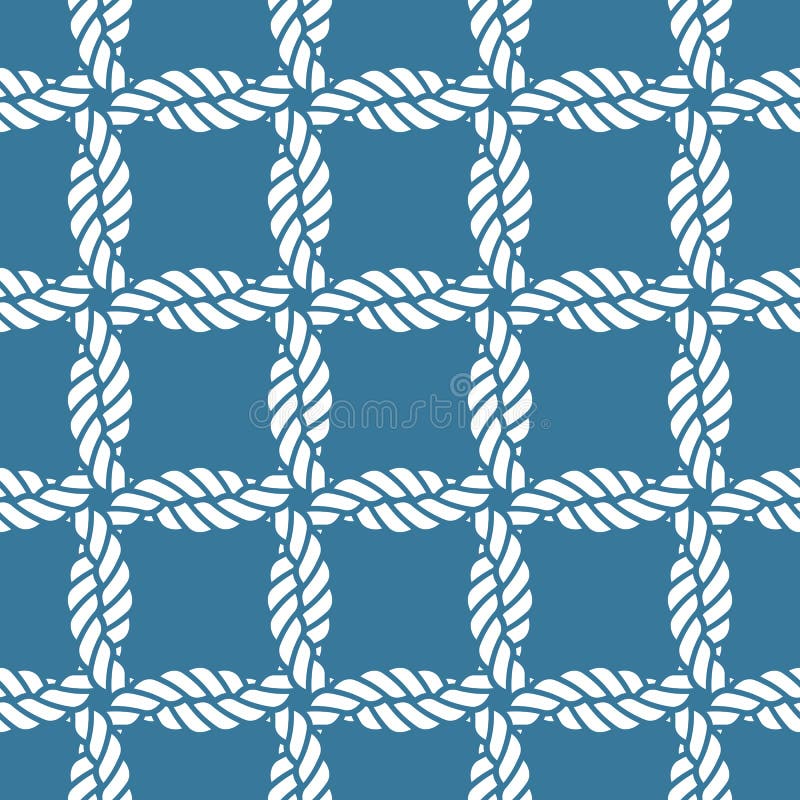 Seamless Nautical Rope Pattern Stock Vector - Illustration of lasso ...
