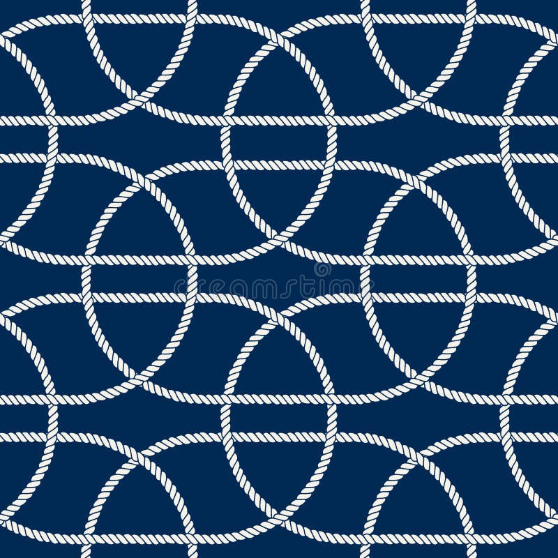 Seamless Nautical Rope Pattern - Figure 8 Knots Stock Vector ...