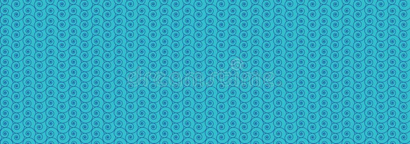 Seamless Nautilus Shell Background. Turquoise Background Stock Vector ...