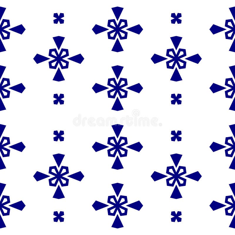 Modern Navy Blue Geometric Background. Seamless Monochromatic Pattern ...