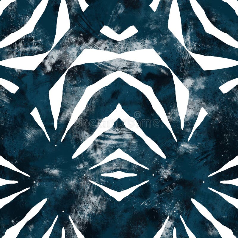 Seamless Navy Blue and White Abstract Grungy Seamless Surface Pattern ...