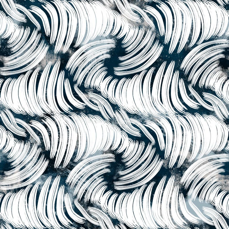 Seamless Navy Blue and White Abstract Grungy Seamless Surface Pattern ...
