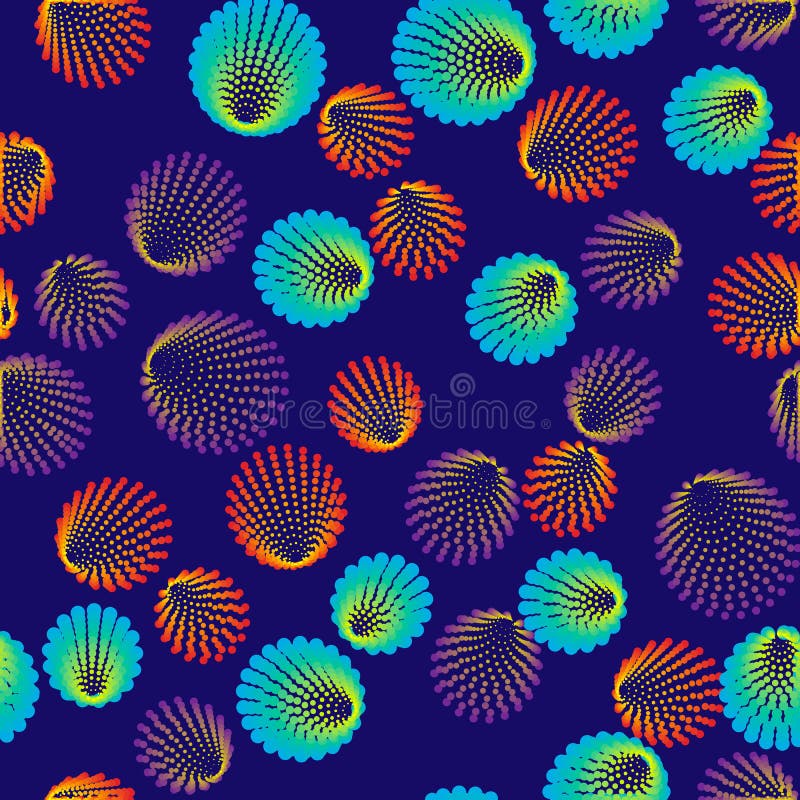 Seamless Neon Print. Grunge Texture. Ink Points, Circles, Ovals ...