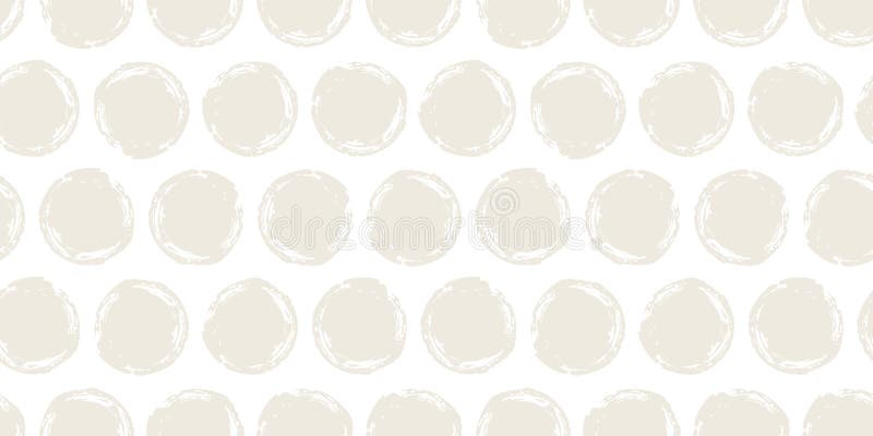 Seamless Neutral Beige Pattern with Grunge Circles Stock Illustration ...