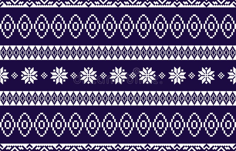Seamless Nordic Winter Pattern Design Festive Pixel Art Background ...