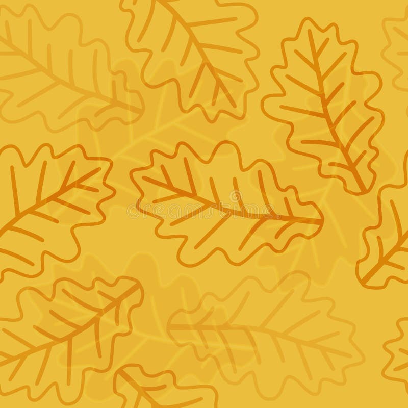 Seamless Oak Leaves Pattern Stock Vector - Illustration of scrapbook ...