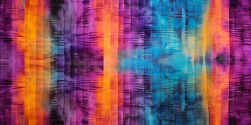 Seamless Ombre Tie Dye Batik Stripe Pattern for Print, Generative AI ...
