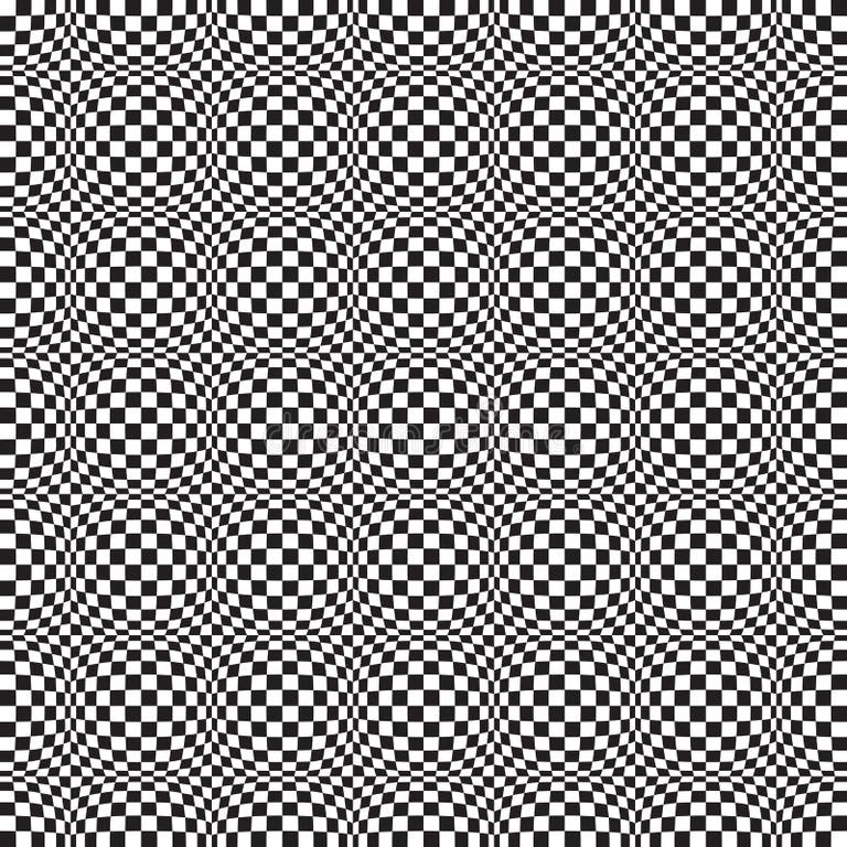 Seamless Op Art Distortion Pattern in Vector Format Stock Illustration ...