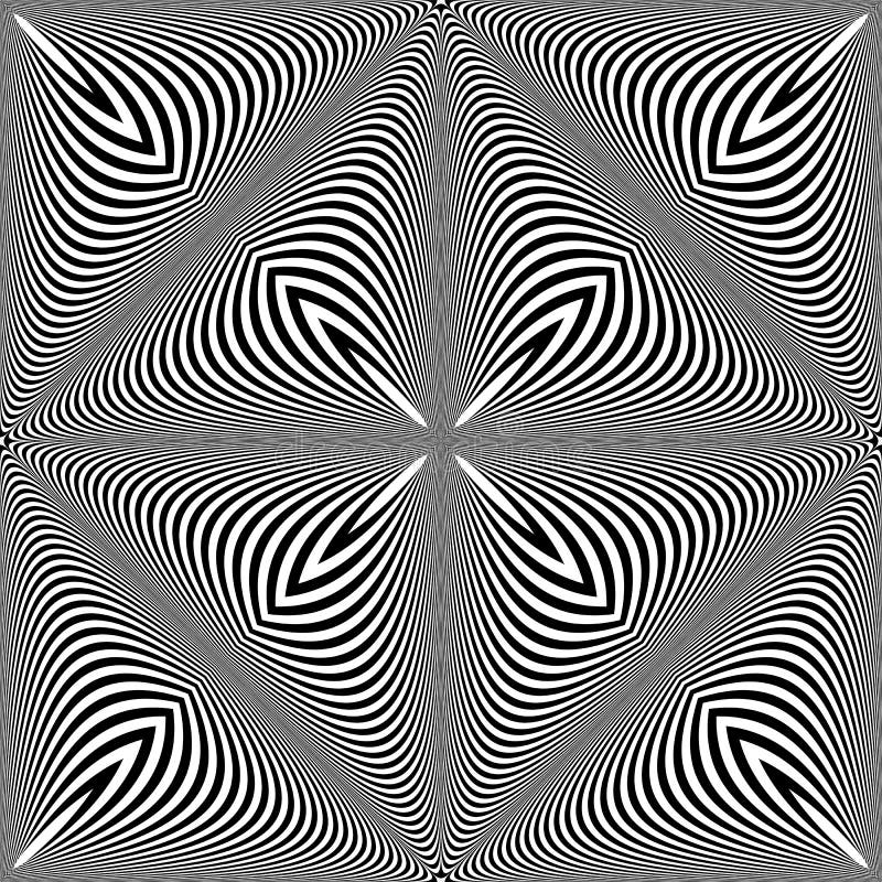 Seamless Op Art Pattern. 3D Illusion Stock Vector - Illustration of ...