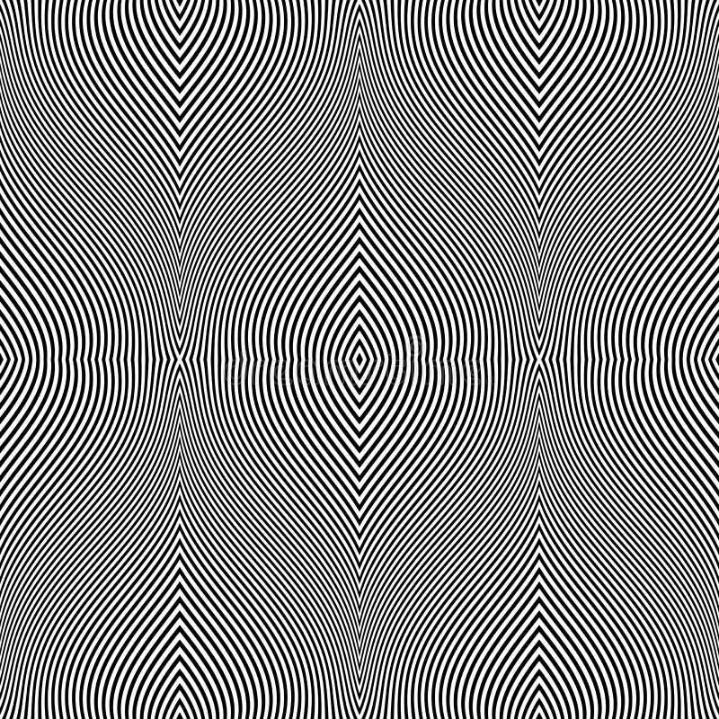 Seamless Op Art Pattern. Lines Texture Stock Vector - Illustration of ...
