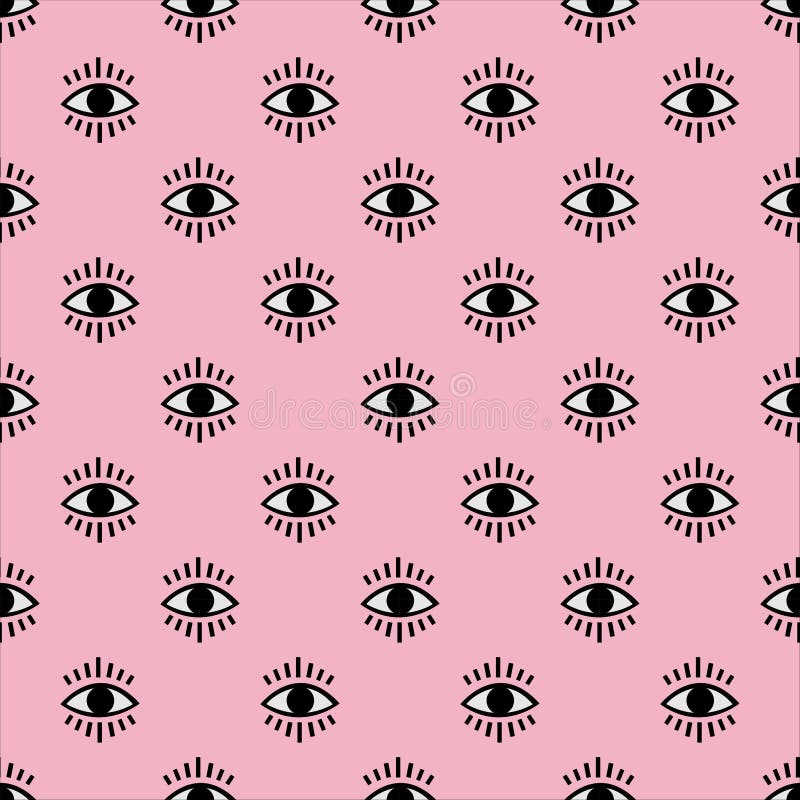 Seamless open eye pattern stock illustration. Illustration of fabric ...