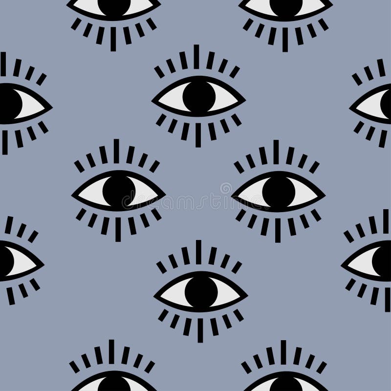 Seamless open eye pattern stock illustration. Illustration of fabric ...