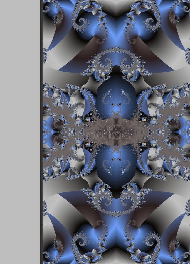 Notebook Cover with Beautiful Spiral Pattern in Fractal Design. Stock ...