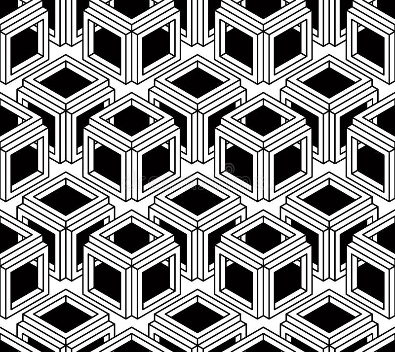 Seamless Optical Ornamental Pattern with Three-dimensional Geometric ...