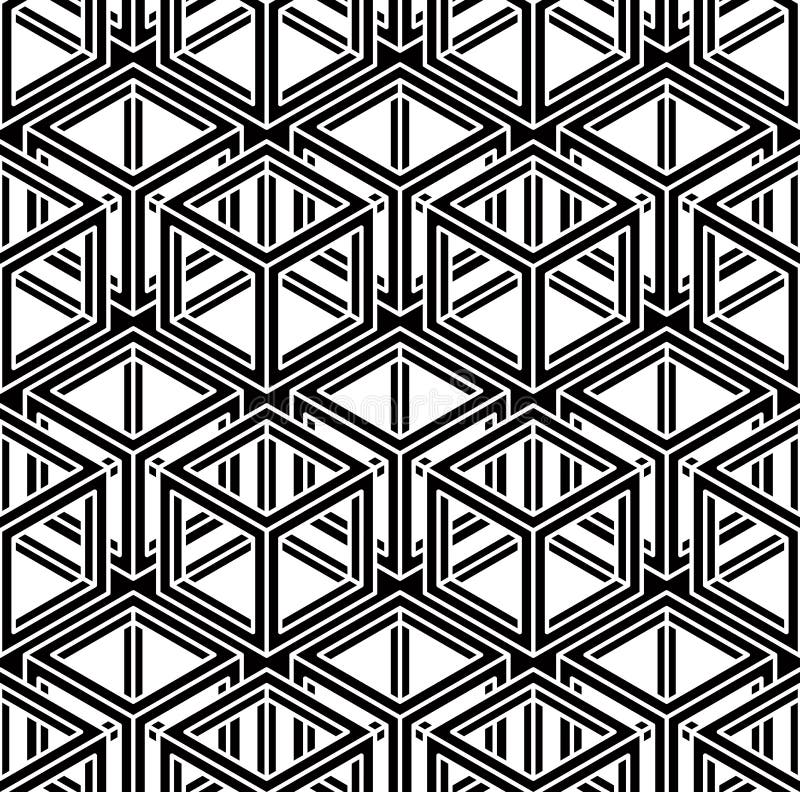 Seamless Optical Ornamental Pattern with Three-dimensional Geometric ...